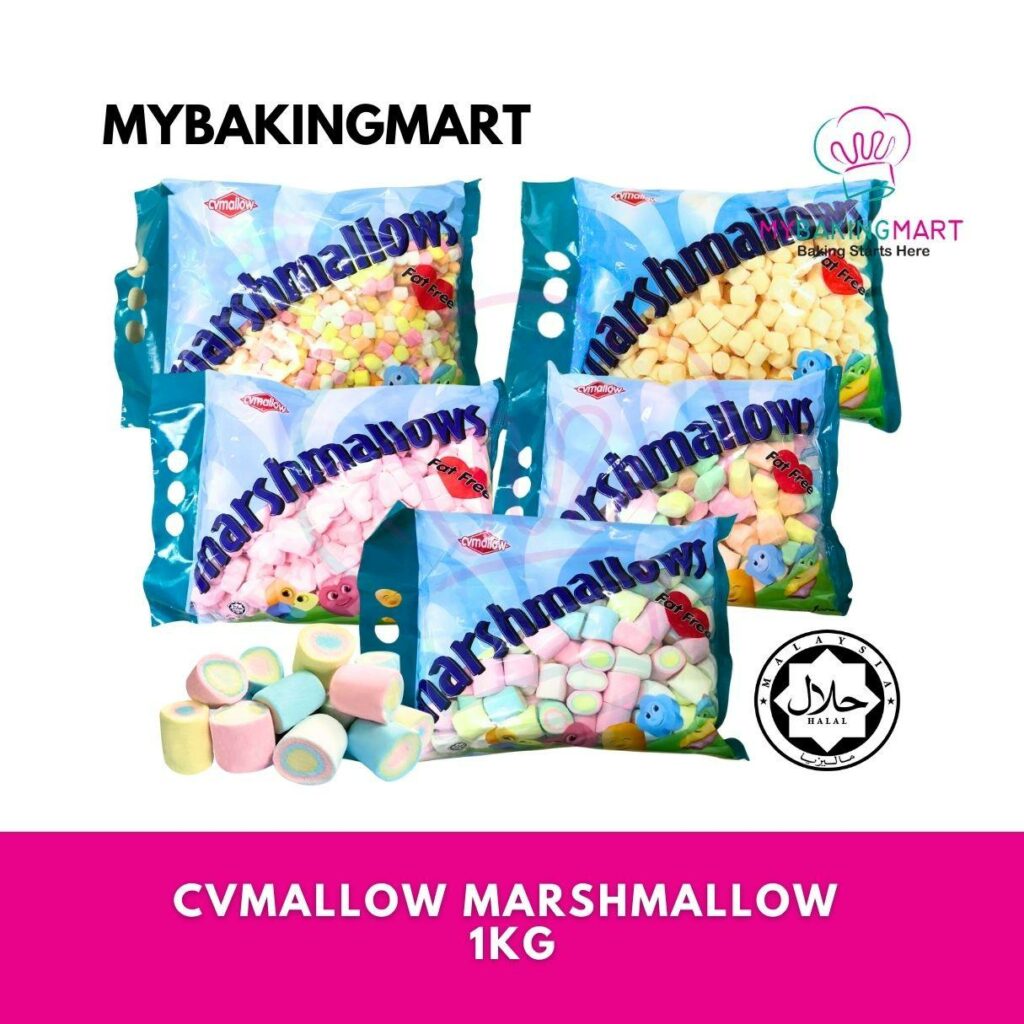 CVMallow Marshmallow 1kg - Halal Marshmallow - Mybakingmart